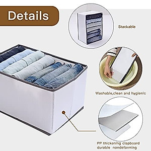 Msthreeup 7 Grids Washable Wardrobe clothes Organizer, Drawer Organizer Dividers,Closet Organizers and Storage Box for Folded Clothes,Jeans,Shirts,T-shirts,dress (1PC Large)