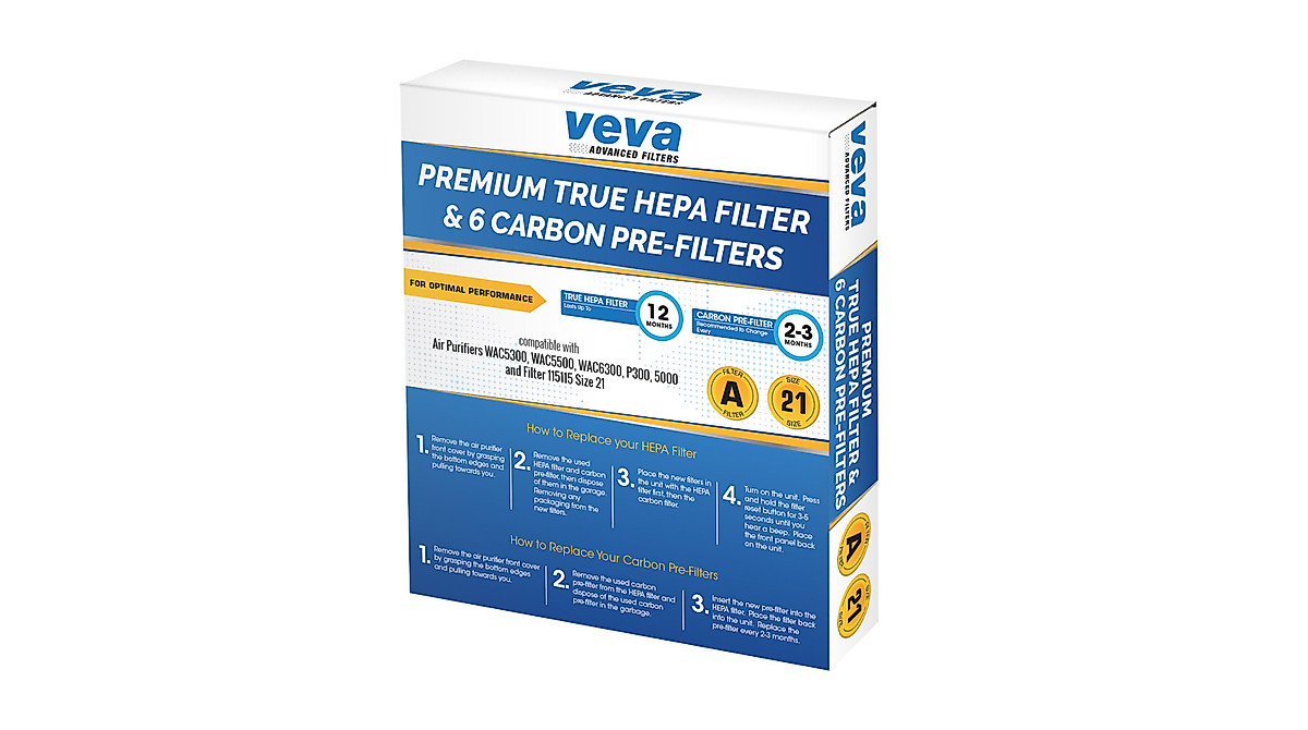 VEVA Premium HEPA & Carbon Pre-Filter for Clean Indoor Air