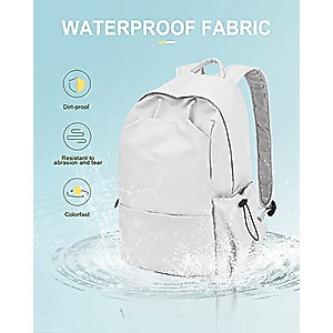 UPPACK Backpack For WomenAesthetic White Backpack For Men Lightweight Gym Backpack Casual Daypack Laptop Backpack College