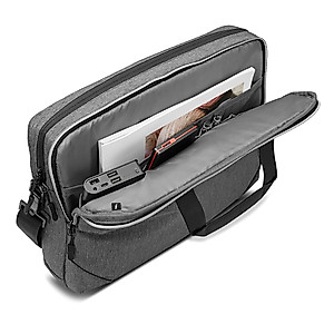 Lenovo 15.6" Laptop Urban Toploader T530, Fits Up to 15.6-Inch Laptops, Water-Repellent Material, Padded PC Compartment, Zippered Workstation, On-The-Go Charging, GX40X54262, Charcoal Grey, Gray
