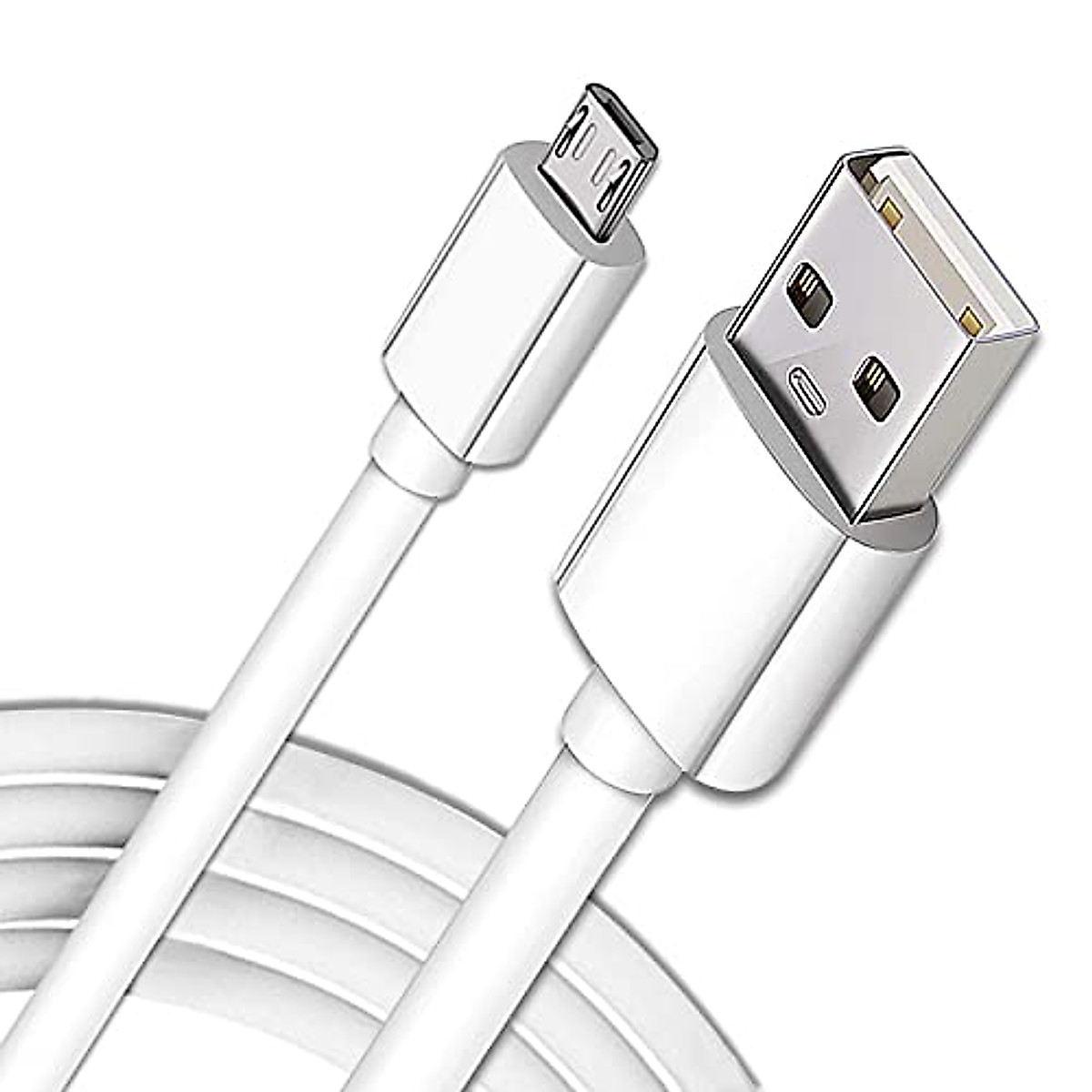 MOVOYEE Micro USB Cable 10ft,Long Android Charger Cable Fast Charge,White Micro USB 2.0 Cable USB Micro Cable for Samsung Charger Cord Tablet Galaxy 7 5 S7 S6 Edge Phone,Charging Wire for Kindle Fire