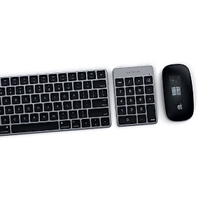 Satechi Slim Aluminum Bluetooth Wireless Keypad 18-Key Numpad Keyboard Extension – for iMac Pro, iMac, Mac Mini, MacBook Pro/Air, Windows, PC, Laptop and More - Space Gray