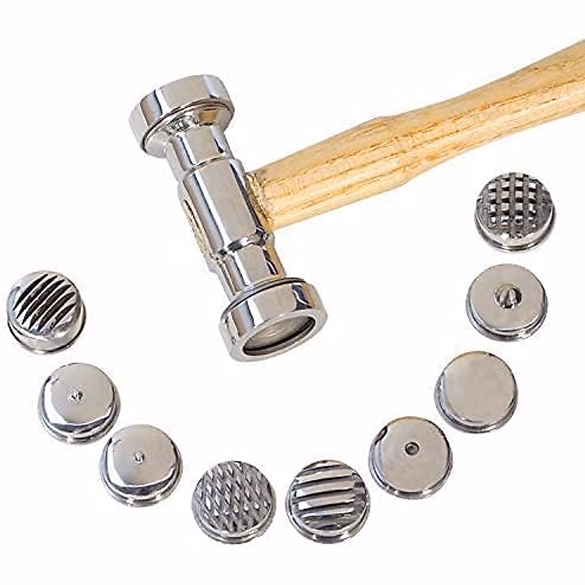 Texturing Hammer with 9 Interchangeable Faces