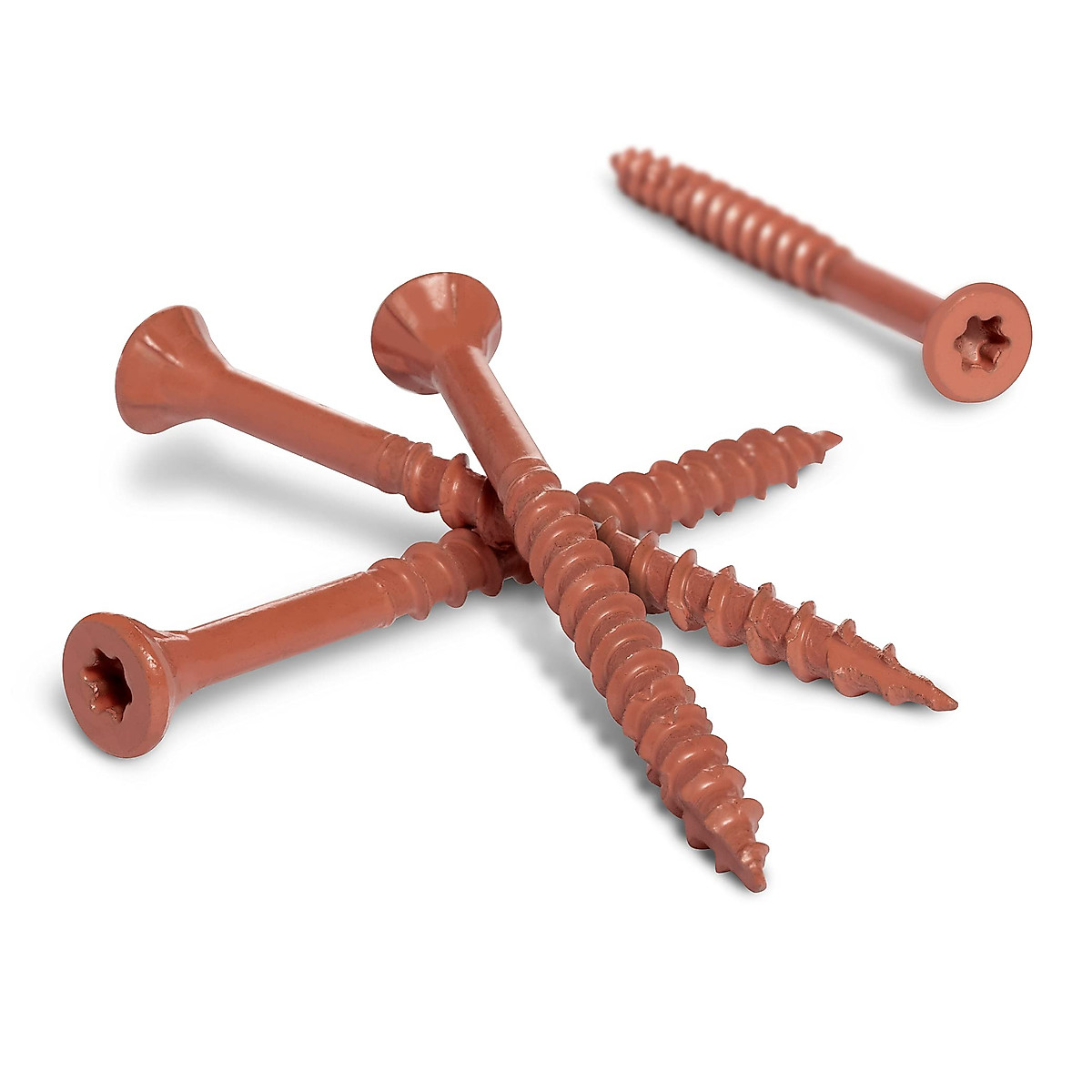 Deck Plus 48429 Wood Screws #10 x 2-1/2", Red, 1lb Box