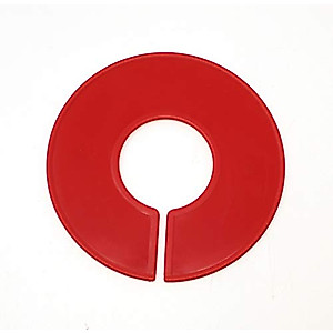 JSP Manufacturing Red Round Plastic Blank Rack Size Dividers - Multi-Pack (25)