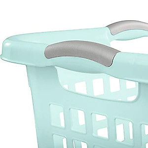 Sterilite 2 Bushel/71 L Ultra Laundry Basket, w/Titanium Handles, 6 Pack, Aqua Chrome 6 Count