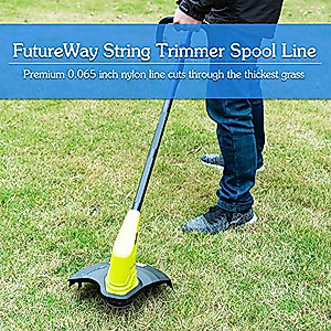 Future Way 8-Pack Weed Eater String Replacement for Ryobi 18v, 24v, and 40v Cordless Trimmers, Plus 1 Cap