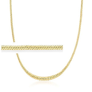 Ross-Simons Italian 14kt Yellow Gold Graduated Cuban-Link Necklace. 18 inches