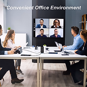 Desktop USB Charging Station, Universal 6 Ports USB Charger with Smart Identification Technology for iPhone, iPad, Android and All Other USB Enabled Devices, Black