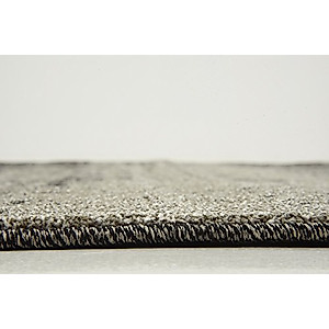 Unique Loom Del Mar Collection Area Rug - Lucille (5' 3" x 8' Rectangle, Dark Gray/ Ivory)
