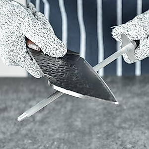 9/11pcs Chef's Knife Set - Hand Forged Boning Knife, High Carbon Steel Chef's Knife, Full Tang Bone Cleaver with Sheath, Serbian Cleaver for Outdoor Camping, BBQ, Kitchen (11)