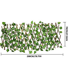 QILIN 70cm Artificial Garden Plant Fence UV Protected Privacy Screen Outdoor Indoor Use Garden Fence Backyard Home Decor Greenery Wall