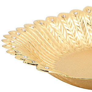 Dried Fruit Plate, Home Peacock Shape Metal Table Snack Tray, for Decoration Place Dried Fruit