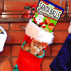 Giant Santa Balls Bath Bombs - Merry Christmas Bath Gifts for Friends - Black Cherry Scent Funny Santa Hat Holiday Humor Stocking Stuffer for Grownups - Adult Spa Gifts