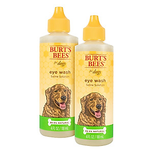 Burt's Bees for Dogs Naturally Derived Eye Wash with Saline Solution - Eye Wash Drops for All Dogs and Puppies - Effective Eye Cleaner and Eye Wash for Dogs - 4 Oz - 2 Pack