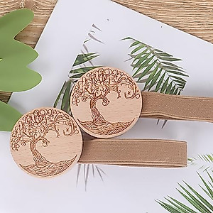 2 Pack Magnetic Curtain Tiebacks, Life Tree Curtain Holdbacks Curtain Tiebacks Curtain Ties Magnetic Tie Backs Curtain Pull Backs Curtain Tie Backs for Curtains
