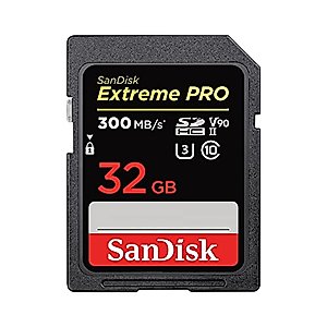 SanDisk 32GB Extreme PRO SDHC UHS-II Memory Card - C10, U3, V90, 8K, 4K, Full HD Video, SD Card - SDSDXDK-032G-GN4IN