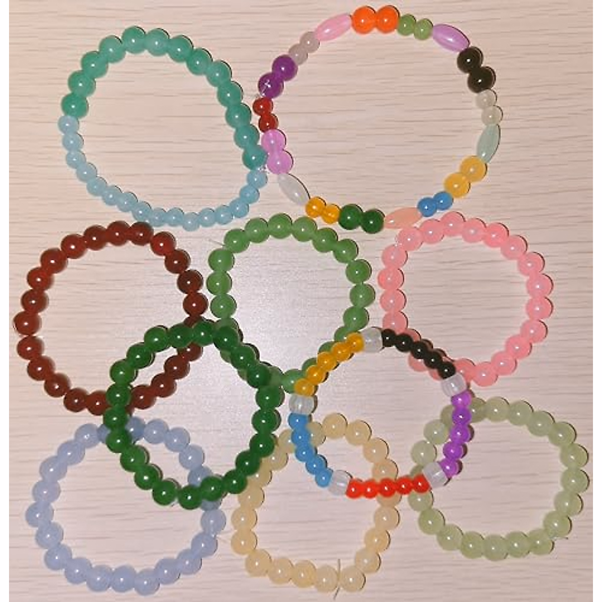 720 Piecess Glass Beads for Jewelry Making, 24 Colors 8mm Crystal Beads Bracelets Making Kit, Round Beads Suitable for Beginners