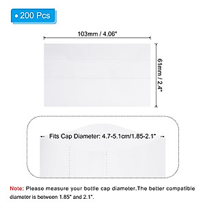 PATIKIL 61x103mm PVC Perforated Shrink Bands, 200Pcs Heat Shrink Seal Wrap Fit for 50ml Essential Oil Bottles Jars Cans Tins Fit for 2.9-3inch Cap Diameter, Clear