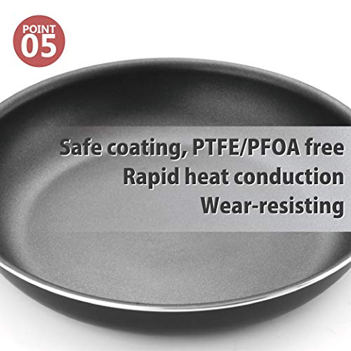 Abizoe 12 Piece Non-Stick Cookware Set Non-Stick Pans and Pots with Removable Handles, Space Efficient Excellent for RVs and Compact Kitchen (Black 12 pieces)