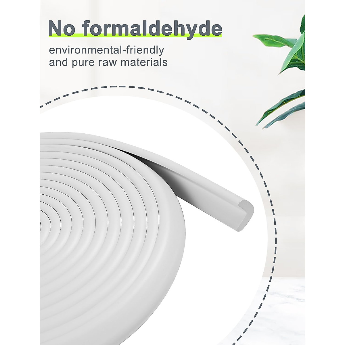 Arinbeb Foam Corner Protector Edge and Corner Guard, with 19 feet Length Foam Safety Bumpers, Baby Proofing Safety Table Corner Protectors - White