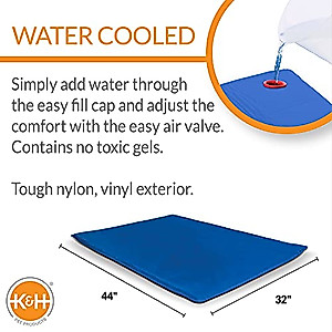 K&H Pet Products Cool Bed III Dog Cooling Mat, Cooling Dog Beds for Large Dogs, Dog Cooling Mat for Dog Carrier, Outdoor Dog Bed Cooling Pad for Dog, Pet Cooling Mat - Blue Large 32 X 44 Inches