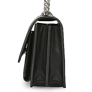 DAVID - JONES INTERNATIONAL. Lightweight Crossbody Phone Bag for Women, Small Vegan Leather Shoulder Handbag,Wallet and Clutch Purses with Chain Strap,Black Purse