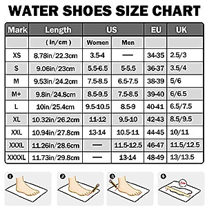 JOTO Water Shoes for Women Men Kids, Barefoot Quick-Dry Aqua Water Socks Slip-on Swim Beach Shoes for Cruise Ship Snorkeling Surfing Kayaking Beach Walking Yoga
