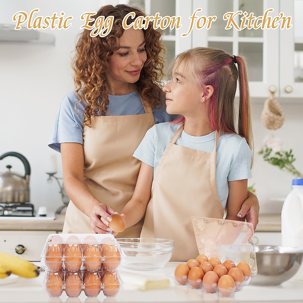 GRRONZEE 120Pack Egg Cartons Cheap Bulk One Dozen Clear Empty Egg Cartons for Chicken Eggs, Reusable Egg Carton for Home Ranch Chicken Farm, Commercial Business Market Display, 3x4 Grids