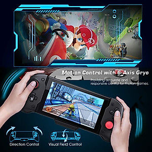 OIVO Controller Compatible with Nintendo Switch Handheld Mode, with Buit-in Upgraded PD Chip, Comfortable & Ergonomic Controller with 6 Gyro Axis, Double Motor Vibration (Renewed)