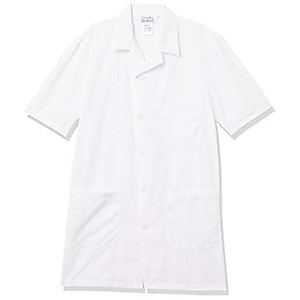 Fashion Seal Healthcare Adult's Unisex Short Sleeve Lab Coat, White, Medium