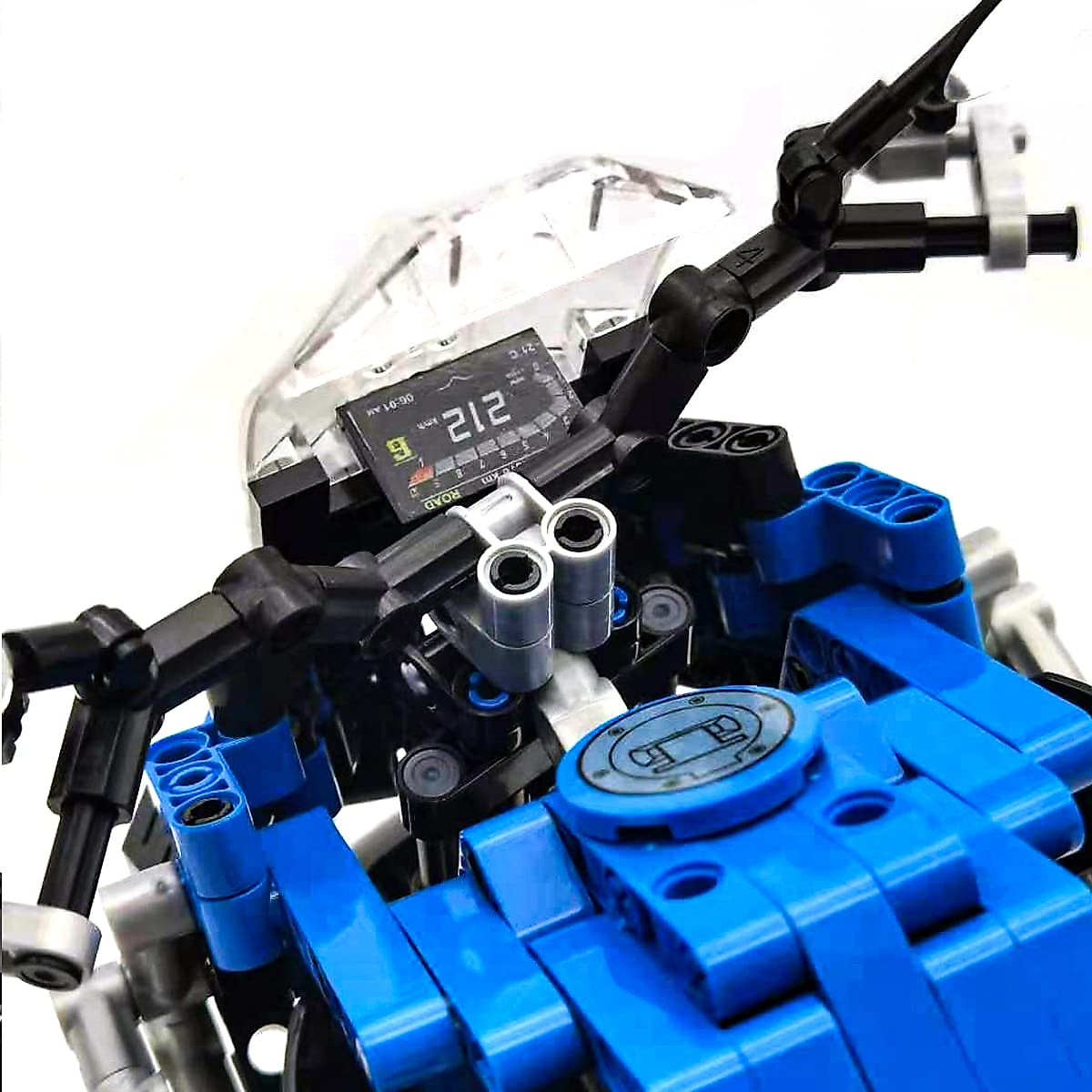 ShupBear Creator Expert Blue Super Adventure Motorcycle Set,Adult Car Model,Building Blocks 948 PCS