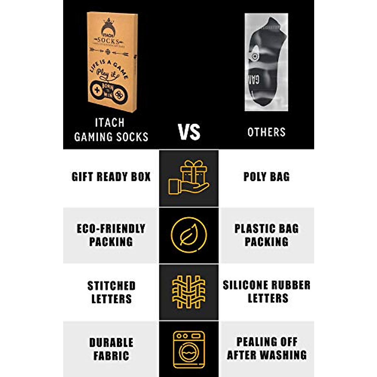 ITACH Do Not Disturb Im Gaming Socks for Men Teen Boys - Gamer Socks for Sons Husbands Dad | Stocking Stuffers for Teen Boys