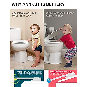 Toilet Lock Child Safety，Baby Proof Toilet Seat Lock with Extra Pallet,Fit for Most Toilet Lid，No Tools Installation
