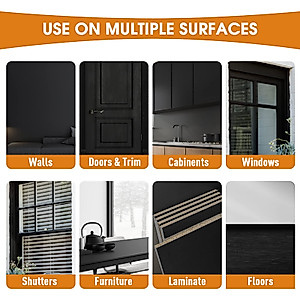 NADAMOO Multi Surface Touch Up Paint Gray, Interior House Appliance Paint Repair Marker for Wall, Ceiling, Cabinet, Door, Furniture, Windows, Shutter and Trim-60 ml / 2 oz, with 3 Brushes