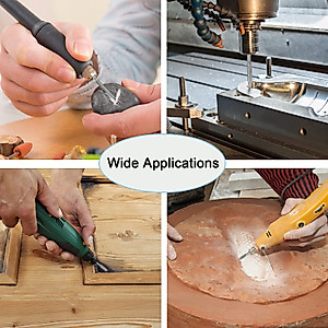 Stone Carving Set Diamond Burr Bits Compatible with Dremel, 11PCS Polishing Kits Rotary Tools Small Long Cone Accessories with 1/8’ Shank For Carving, Engraving, Grinding, Stone, Rocks, Jewelry, Glass