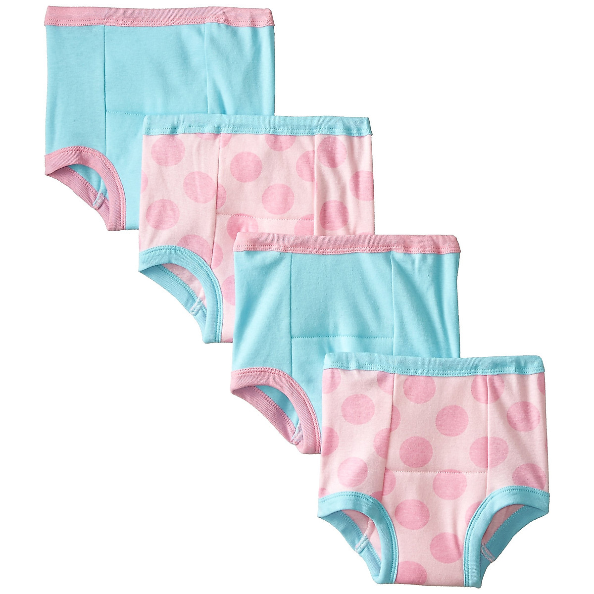 Gerber Baby Girls Infant Toddler 4 Pack Potty Training Pants Underwear Big Dots 2T