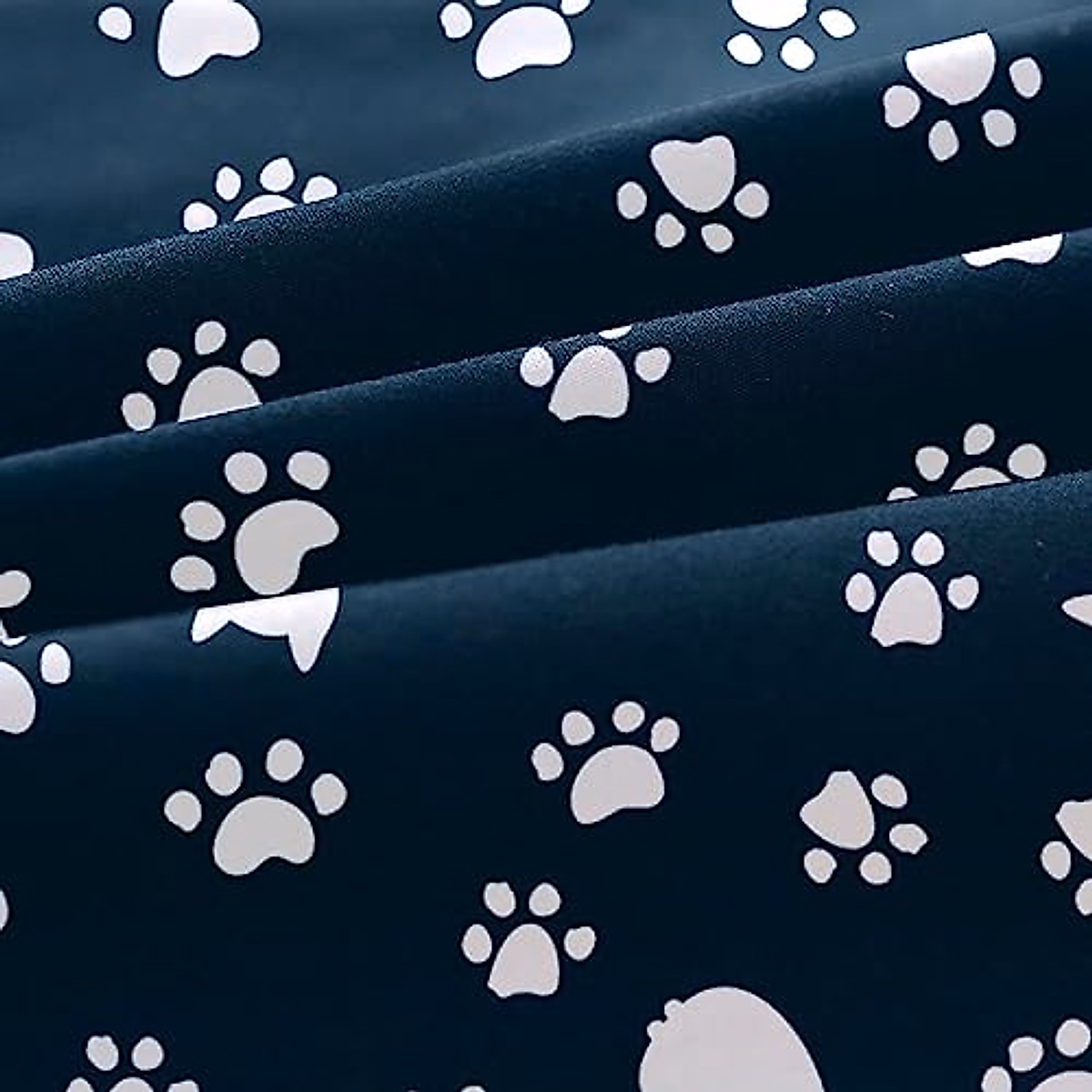 DragonBtu (1 Duvet Cover+2 Pillowcases) Bedding Duvet Cover Set Cats and Paw Print Breathable Comforter Cover for Teen Boys