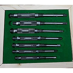 New 7 Pcs Set HSS Expanding Hand Reamer 1/4"- 15/32" - Micro Adjustable Reamers - Made In India