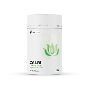 VetVittles Calm for Adult Dogs - Natural Calming Aid and Stress Support - Effective Stress Reliever, Supports Healthy Sleep, Promotes Overall Calmness - 90 Soft Chews.