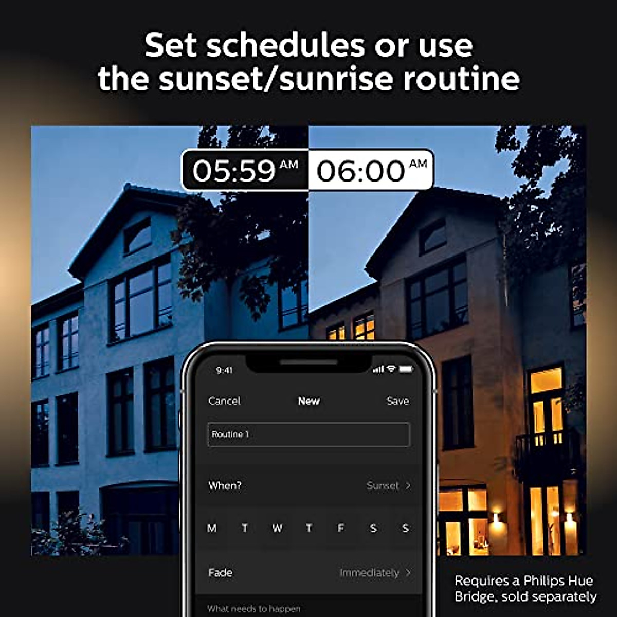 Philips Hue Lucca White Outdoor Wall Light, Works with Amazon Alexa, Apple HomeKit & Google Assistant (Hue Hub Required)