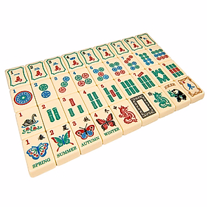 Linda Li New! - American Mahjong Set The Artisan Collection: Butterfly Series – in Blue Nautical Soft Bag