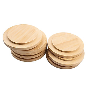 8 PCS Wine Glass Covers Bamboo Drinking Glass Lids to Keep Bugs out Bamboo Water Glass Toppers Keeps Debris and Dust Out Outdoor DIY Drink Covers for Party Wine Accessories Housewarming Gifts