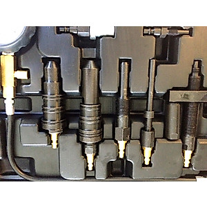 PMD Products Diesel Engine Compression Pressure Tester is Compatible with Repair and Replace on GM Duramax Ford Powerstroke Cummins International NAVISTAR Detroit CAT Perkins Engines 1000PSI