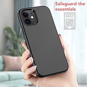 TEAM LUXURY Designed for iPhone 12 Case/iPhone 12 Pro Case, [Ultra Impact Resist] Shockproof Rugged [Anti-Scratch] Protective Case for iPhone 12/12 Pro Phone Case Cover 6.1 Inch, (Black)