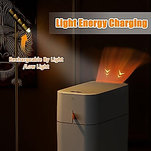 YEEFIGRO Automatic Trash Can, Bathroom Trash Cans 15 Liter / 4 Gallon Slim Smart Trash Bin with Lid, Touchless Rechargeable Garbage Can, Waterproof Trash Can for Office, Bedroom, Living Room