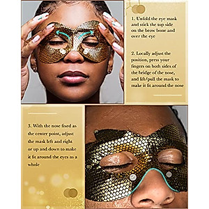 BeMyLady 24K Under Eye Masks, 8 PCS Eye Lines & Moisturizing Eye Patches for Eye Care, Nourishing, Improving Eye Bags, Dark Eye Circles, Reduce Wrinkles and Fine Lines Under Eye
