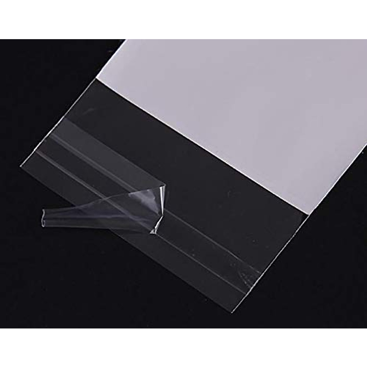 100 Pack 4 3/4in. X 6 1/2in Clear Resealable Cello/Cellophane Treat Bags Self Sealing Bags Food Safe for Cookie Candle Soap Candy Bakery Gift