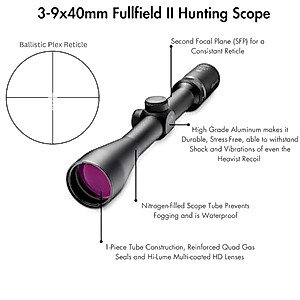 BURRIS FullField II 3-9x40 Scope, Ballistic Plex Reticle, Matte Black (200162)