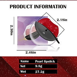 DAGEDA Pearl Lipstick, Labiales Magicos Long Lasting Waterproof Moisturizing Non-Stick Cup Not Fade Lip Shape Magic 3 Colors Changing Lipstick for Lazy People (Color C)